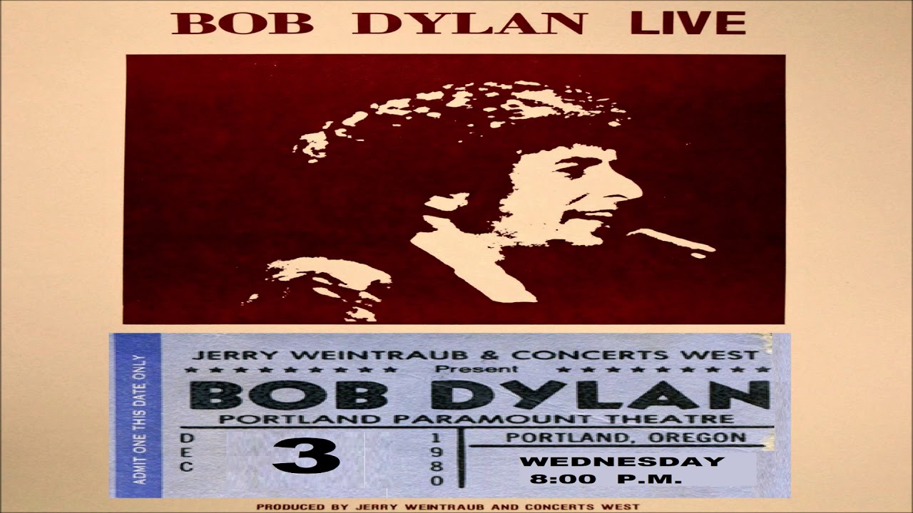 Bob Dylan 1980 Musical Retrospective Tour - Paramount Theater Portland ...