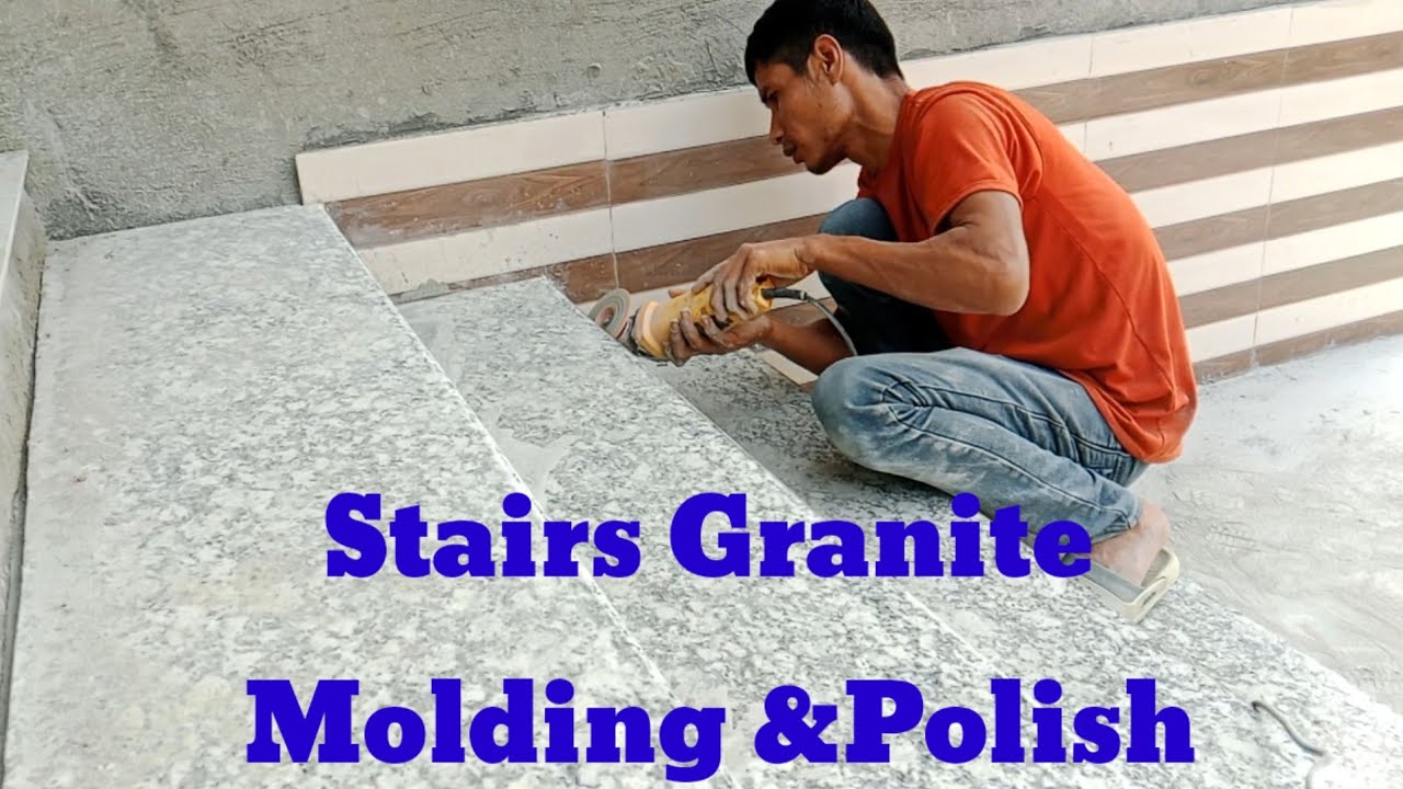Stairs Granite Molding &Polish@cmm vlog - YouTube