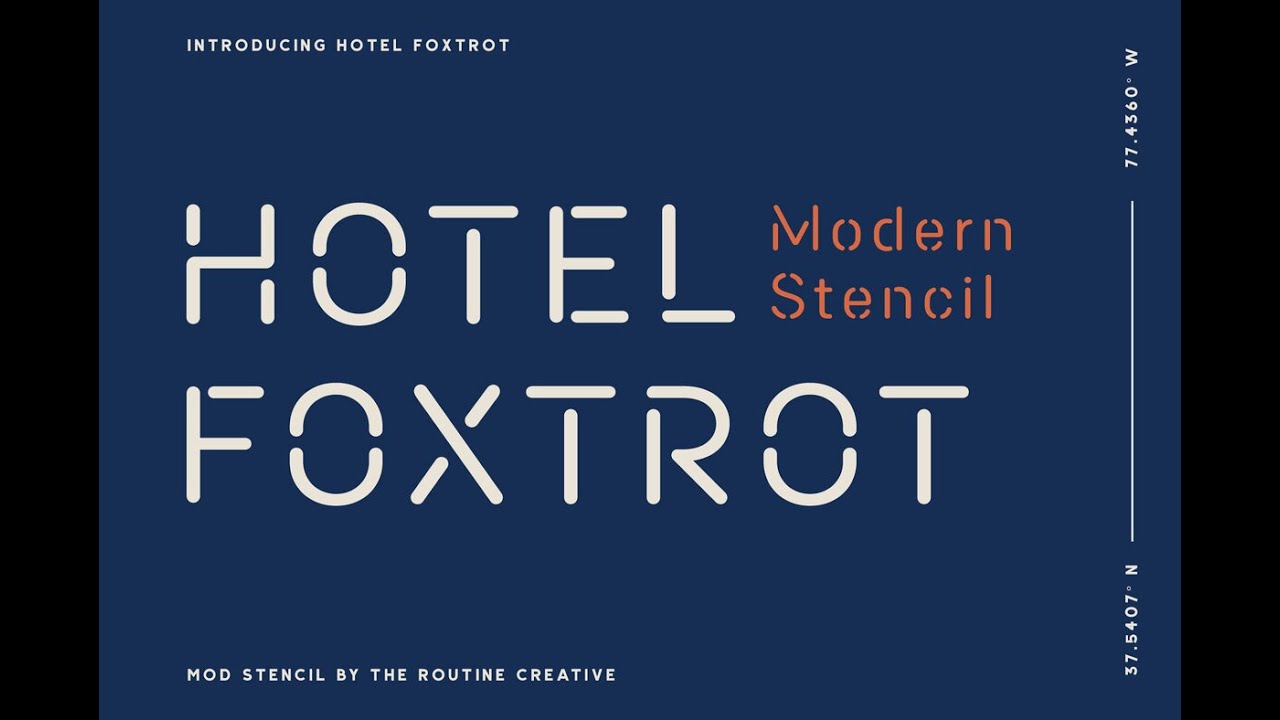 Hotel Foxtrot Font Download - YouTube