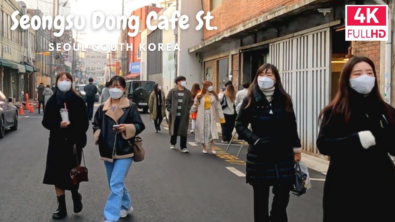 4K Seoul Dating Hotspot Seongsu Dong Cafe Alley Winter Walking Tour ...