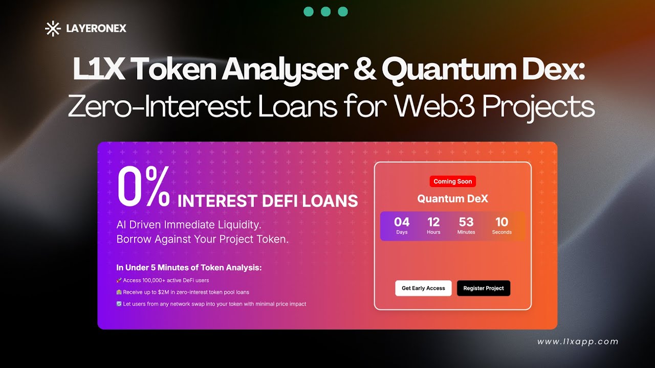 Quantum DeX by Layer One X | AI-Powered 0% DeFi Loans & Token Analyser - YouTube