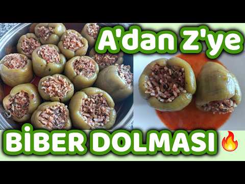 🔥 A'DAN Z'YE BİBER DOLMASI NASIL YAPILIR?✅ BAYILA BAYILA YİYECEĞİNİZ ENFES LEZZET!😋💯 #biberdolması