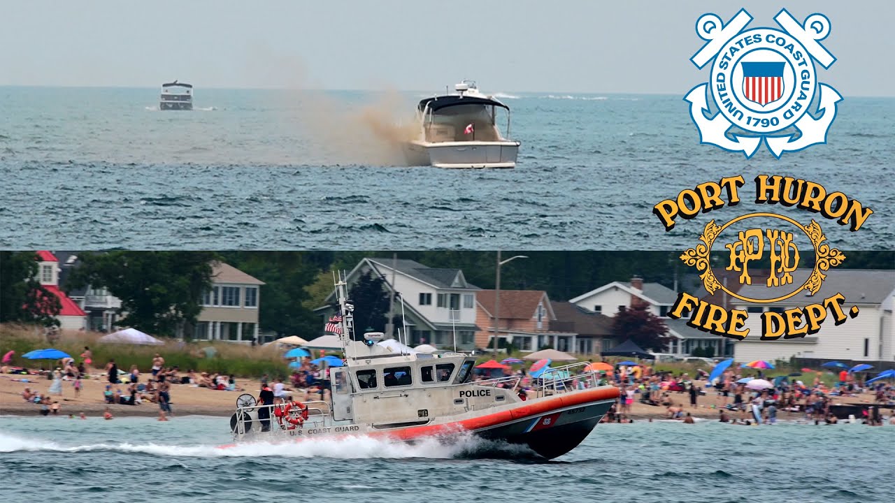Boat Fire - United States Coast Guard & Port Huron Fire Department, 08 ...