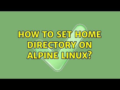 How to set home directory on Alpine Linux?