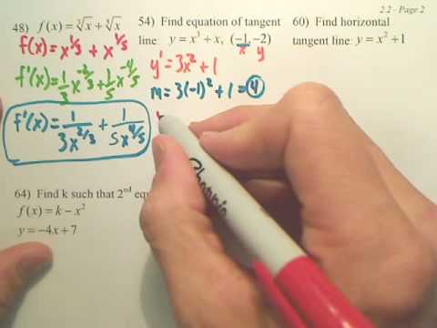 2.2b Basic Differentiation Rules and Rates of Change - Calculus - YouTube