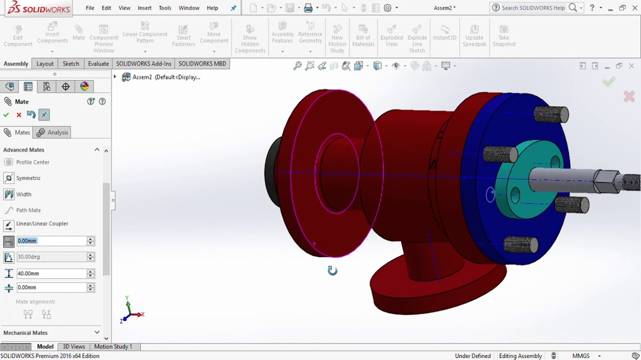 Oil Burner Assembly Solidworks 2016 - YouTube