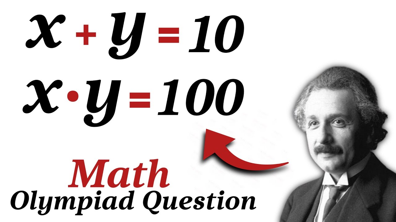 Nice Math Olympiad Question | How to solve for "x" and "y" - YouTube