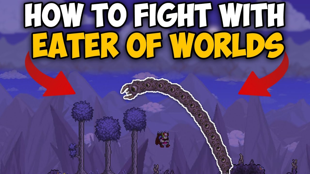 How To Fight with Eater of Worlds in Terraria 1.4.4.9 | Eater of Worlds ...