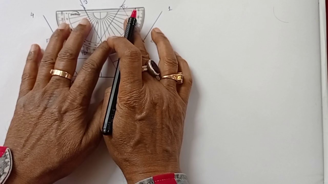 Construct a Hexagon of 40 mm side by using Protractor method and by Arc ...