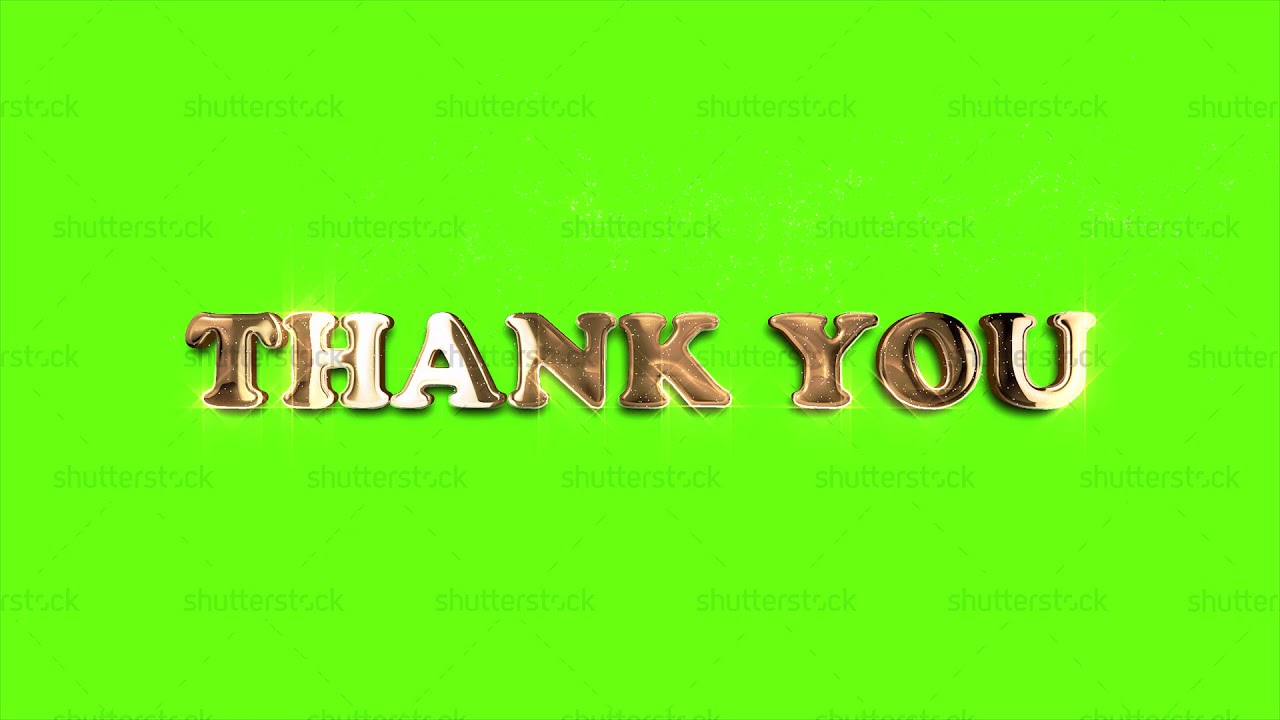 Green Screen Thank you Gold Text animation | Free Download - YouTube