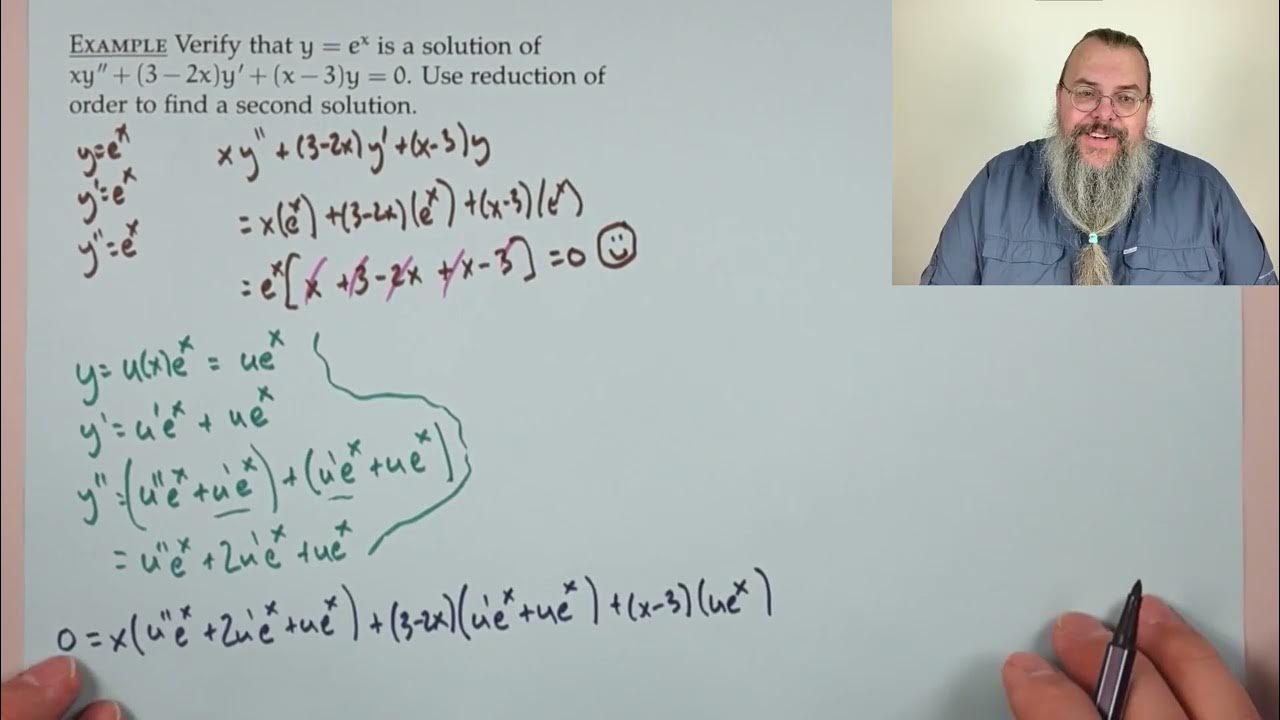 Diffeq Fall 23 11 Order Reduction Constant Coefficient Odes Youtube