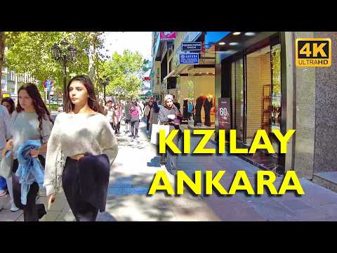 ANKARA - Türkiye 🇹🇷 Kızılay Walking Tour 4K UHD | | Ankara City Tour