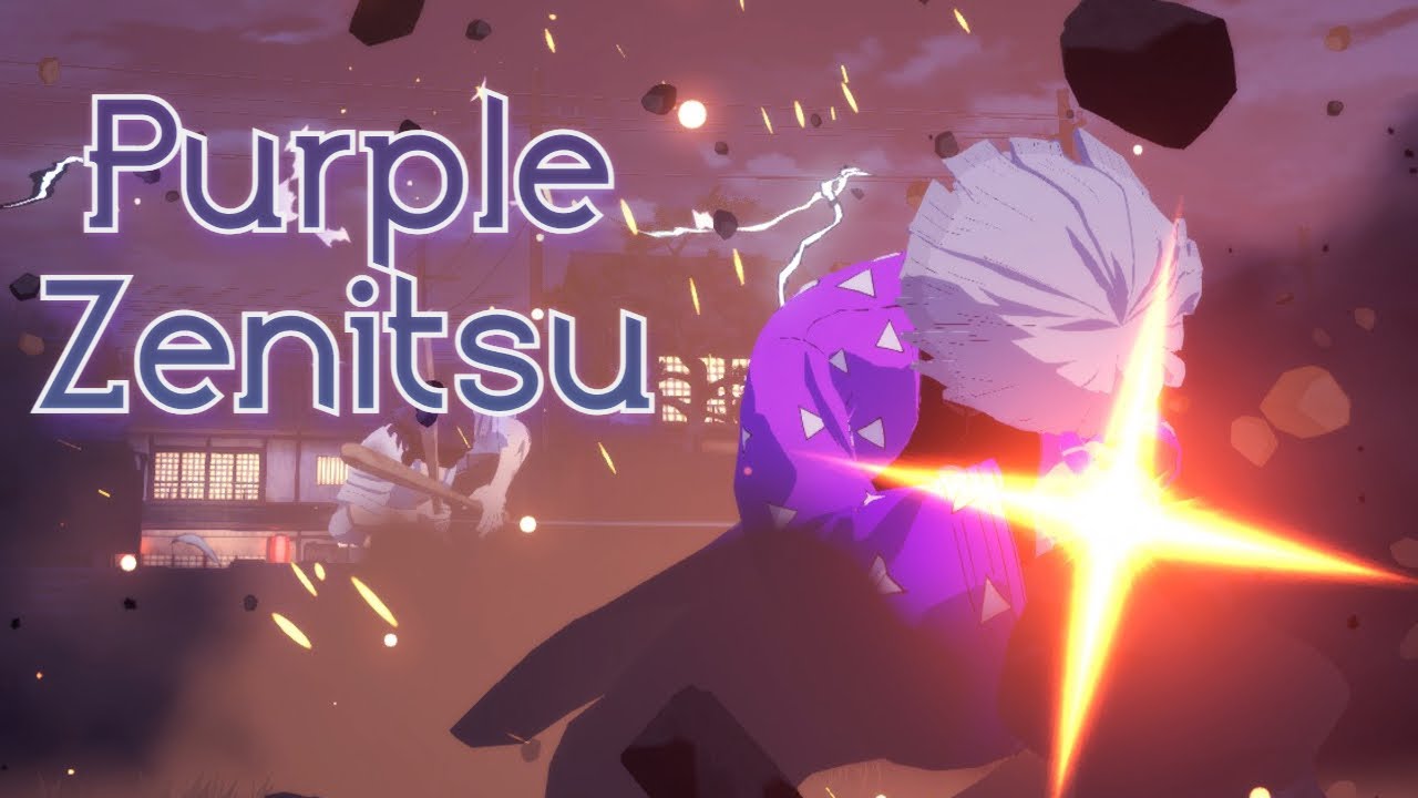 Trying Out PURPLE Zenitsu ! - Demon Slayer - YouTube
