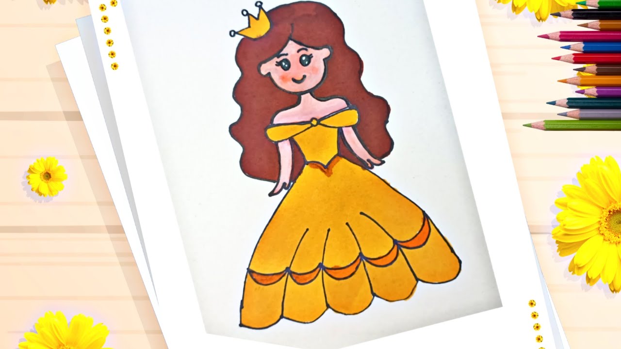 Simple Doll Drawing|| How to Draw a Easy Drawing of a Doll/Cartoon Girl ...