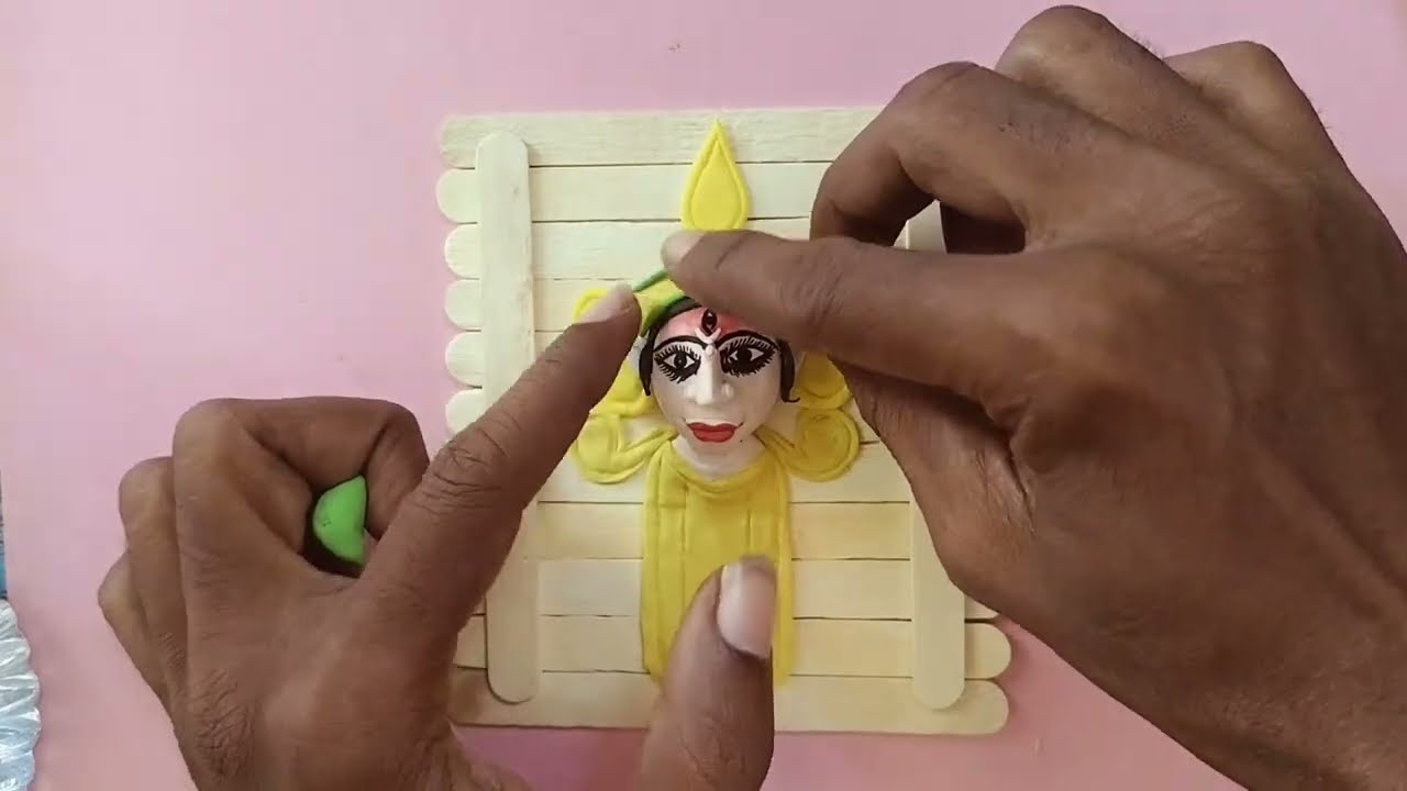 How to make maa durga murti at home with clay /maa durga idol /maa ...