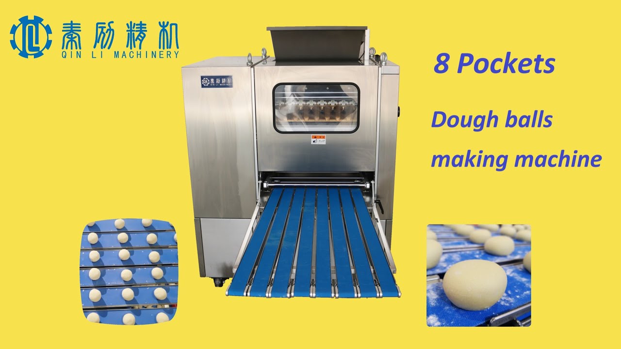 Watch a Machine Make Perfect Dough Balls Fast! 8 pockets dough divider ...
