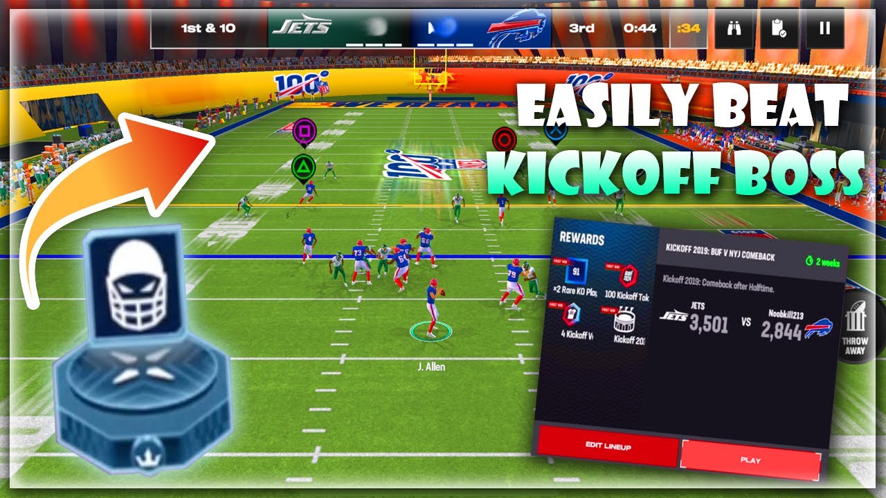 EASILY BEAT THE BOSS NFL KICK OFF CHALLENGE!! Madden Mobile 25 Tips ...