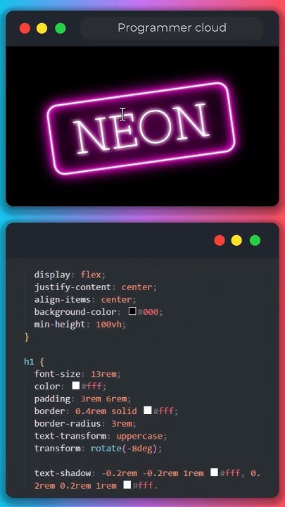 Create Stunning Neon Text with CSS in Seconds #css #coding #cssanimation - YouTube