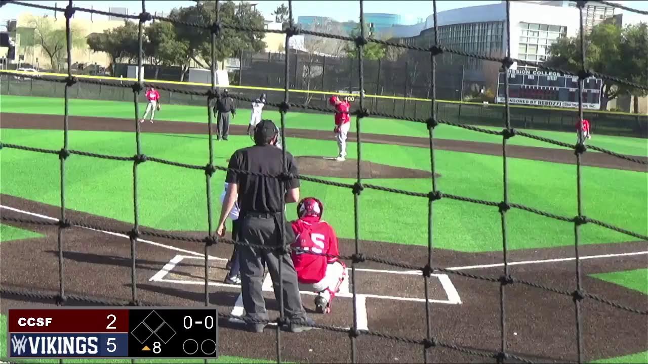 West Valley Vikings vs City College of San Francisco Rams Baseball Game ...