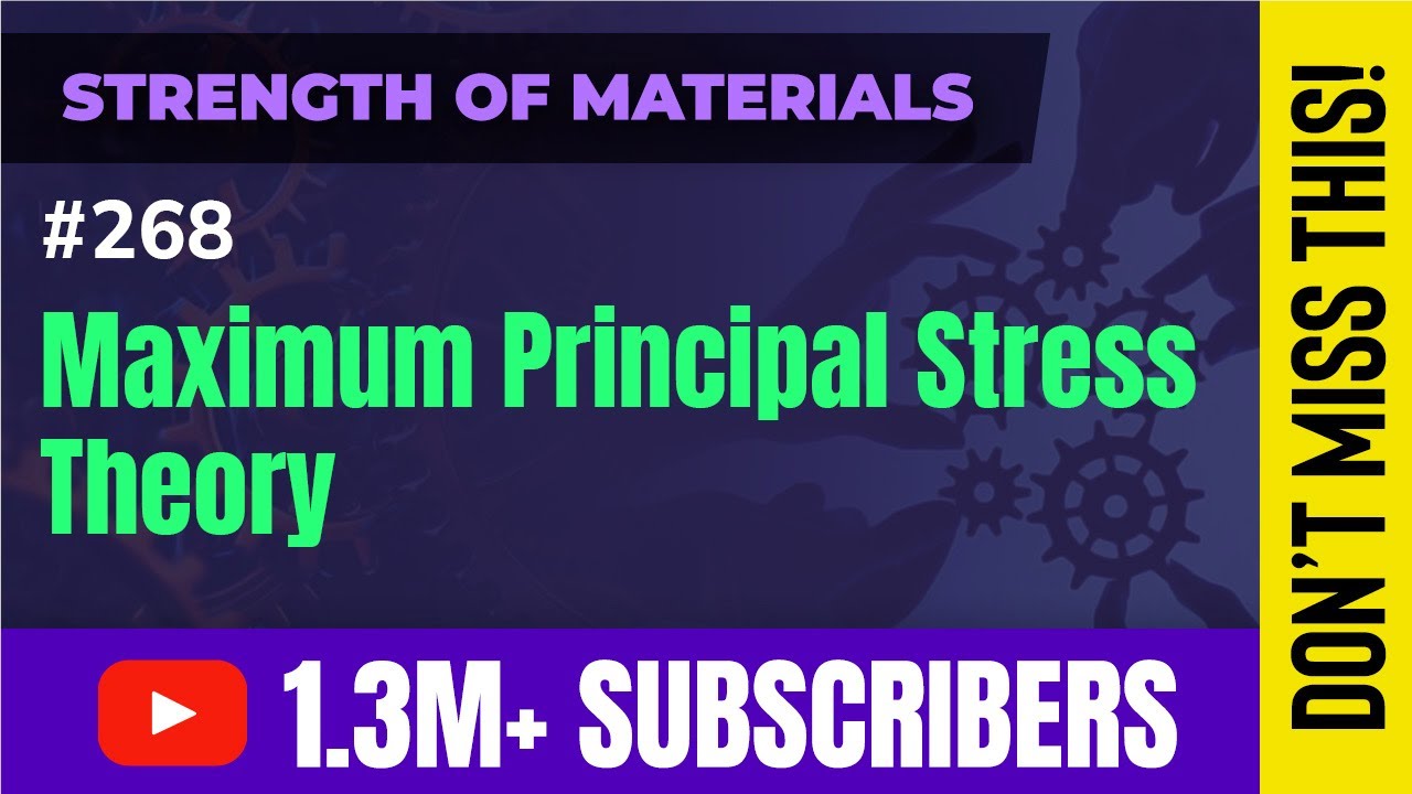 Maximum Principal Stress Theory - Theories of Elastic Failure ...