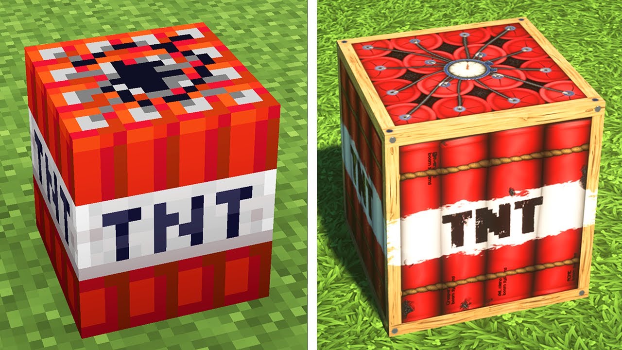 tnt vs realistic tnt - YouTube