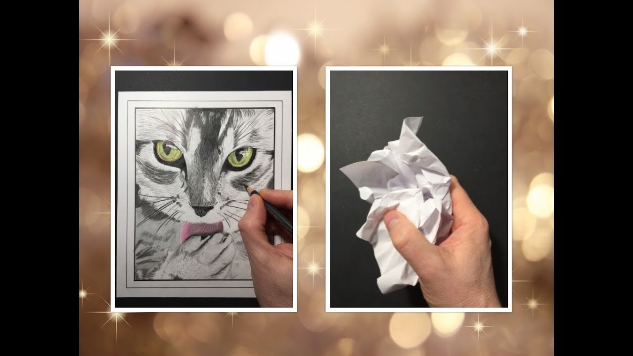 Coloured Pencil Unfinished Cat or How to Not Worry About Scrapping a ...