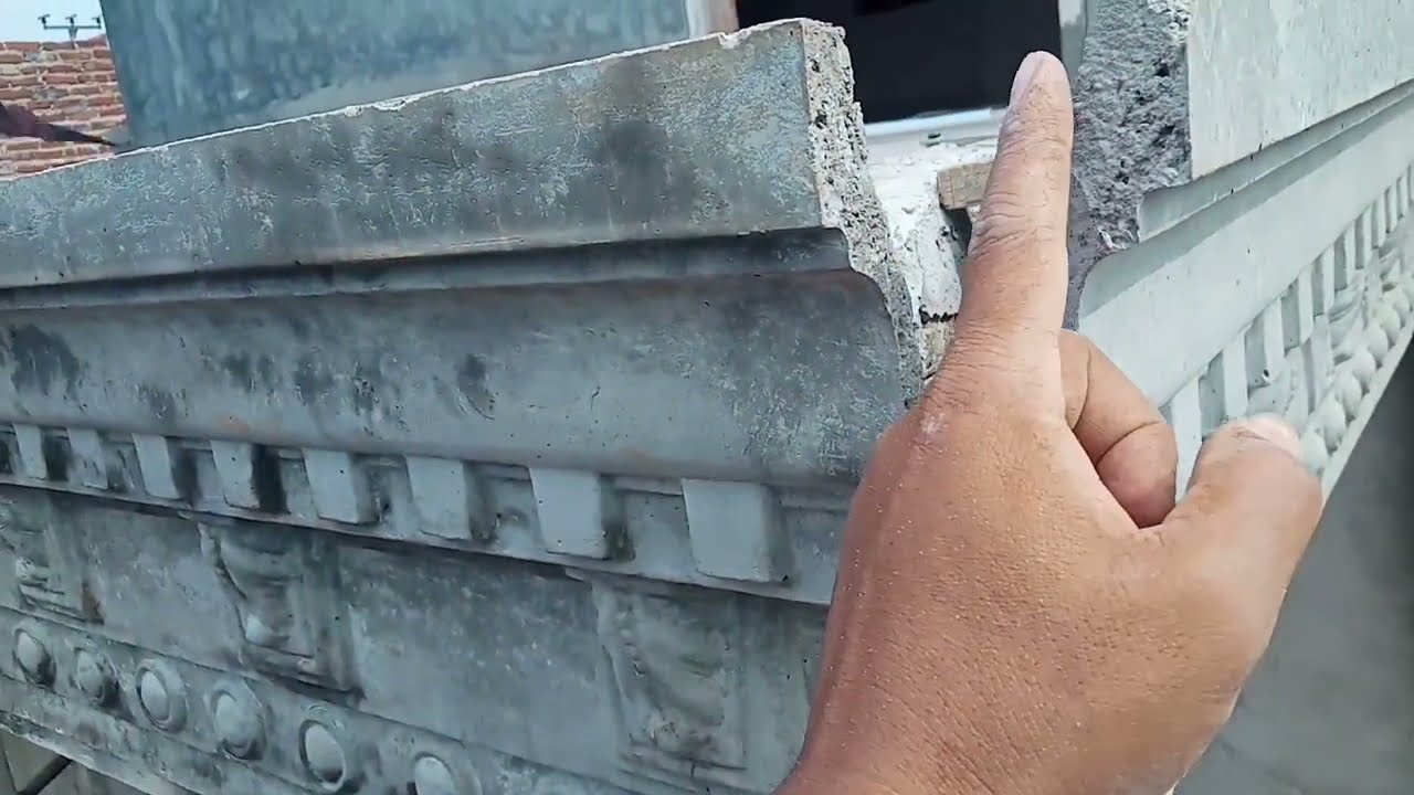 Cara memasang lisplang cetak cor beton - YouTube