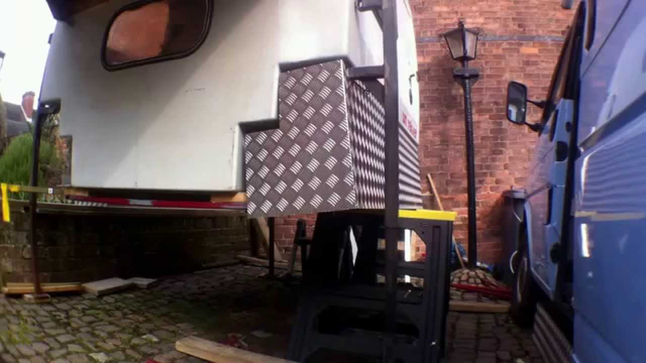 Fitting side panels onto the demountable camper using riv nuts - YouTube