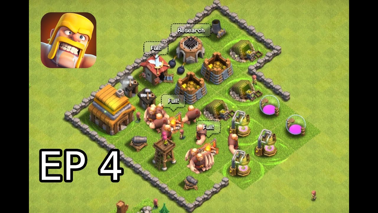 Clash of Clans - Gameplay Walkthrough Ep 4 (IOS, Android) - YouTube