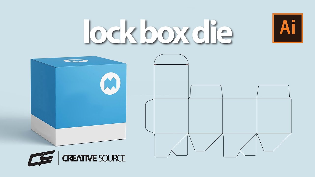 Auto Lock Box Die हिन्दी اردو | Pasting Lock Box Die | Creative Source ...