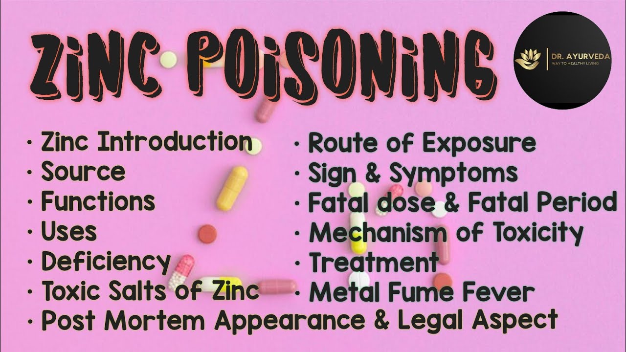 Zinc poisoning | Toxicology |Metallic poisoning |Complete explanation # ...