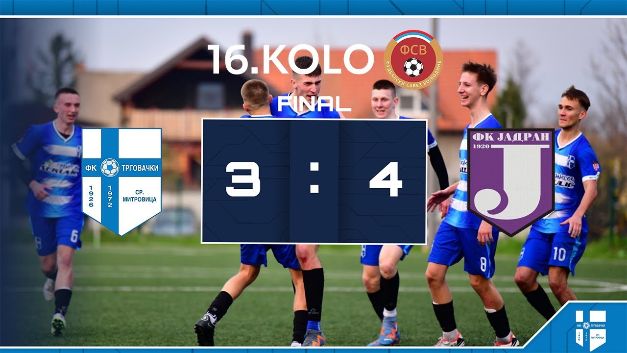 KADETSKA LIGA PFS SREM 2023/24 - 16.Kolo: Trgovacki – Jadran 3:4 (2:1 ...