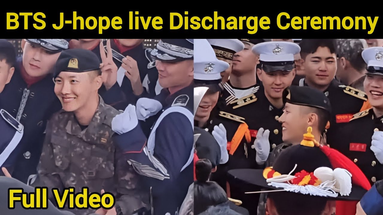 J-hope Live Discharge Ceremony, Update, J-hope discharge, BTS videos # ...