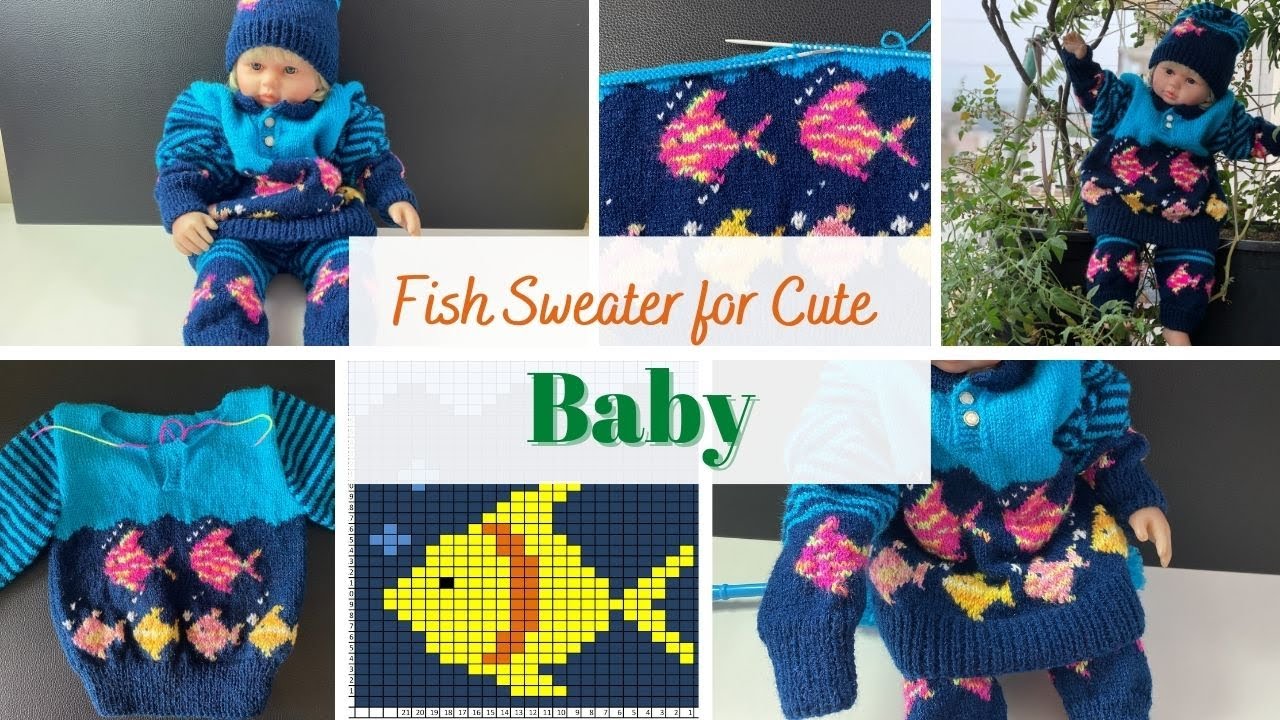Knitting Baby Fish Sweater - YouTube