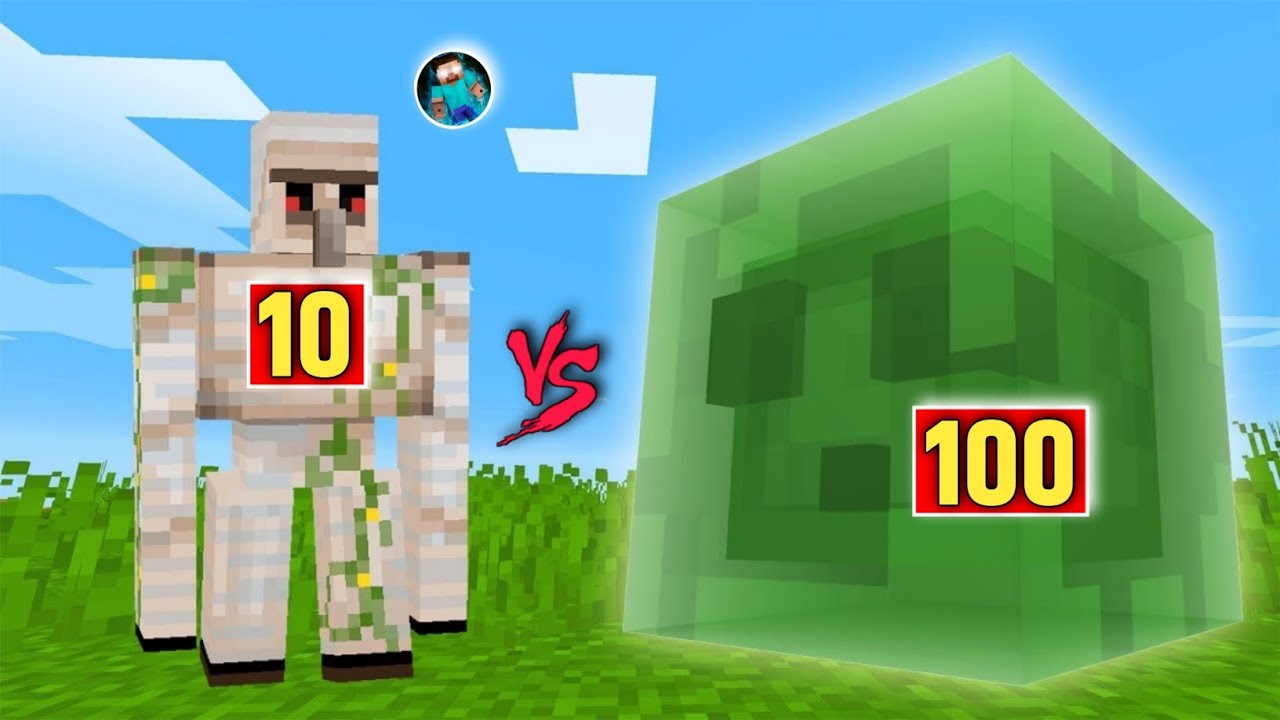 10 Iron Golem Vs 100 Slime In Minecraft [ Pocket Edition | Minecraft ...