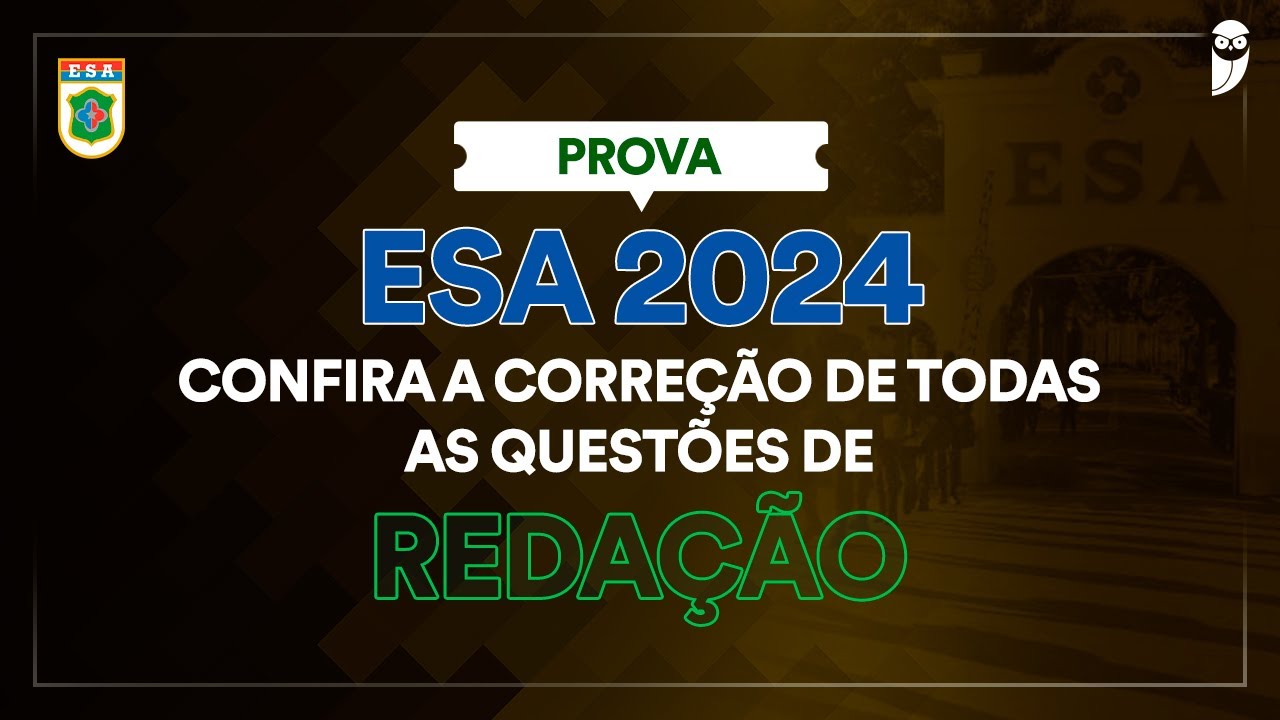 Redação - Gabarito ESA 2024 - YouTube