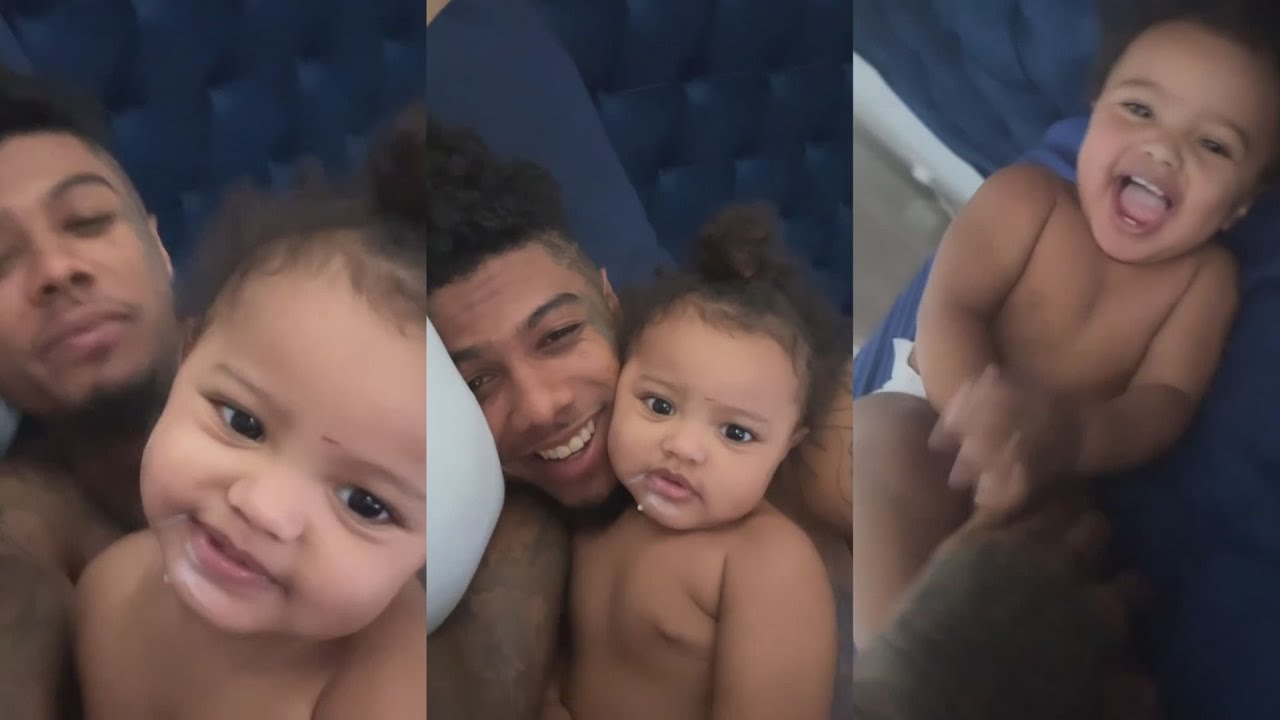 BlueFace Wrestles Daughter - YouTube