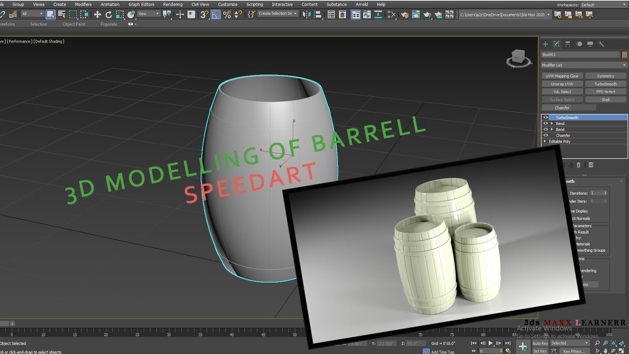 BARRELL MODELLING: 3D Modelling of a barrell speedart full basic ...