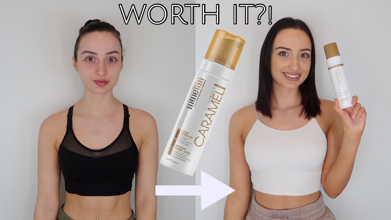 MineTan Caramel Self Tan Foam Review + Demo | Self Tanner Reviews - YouTube