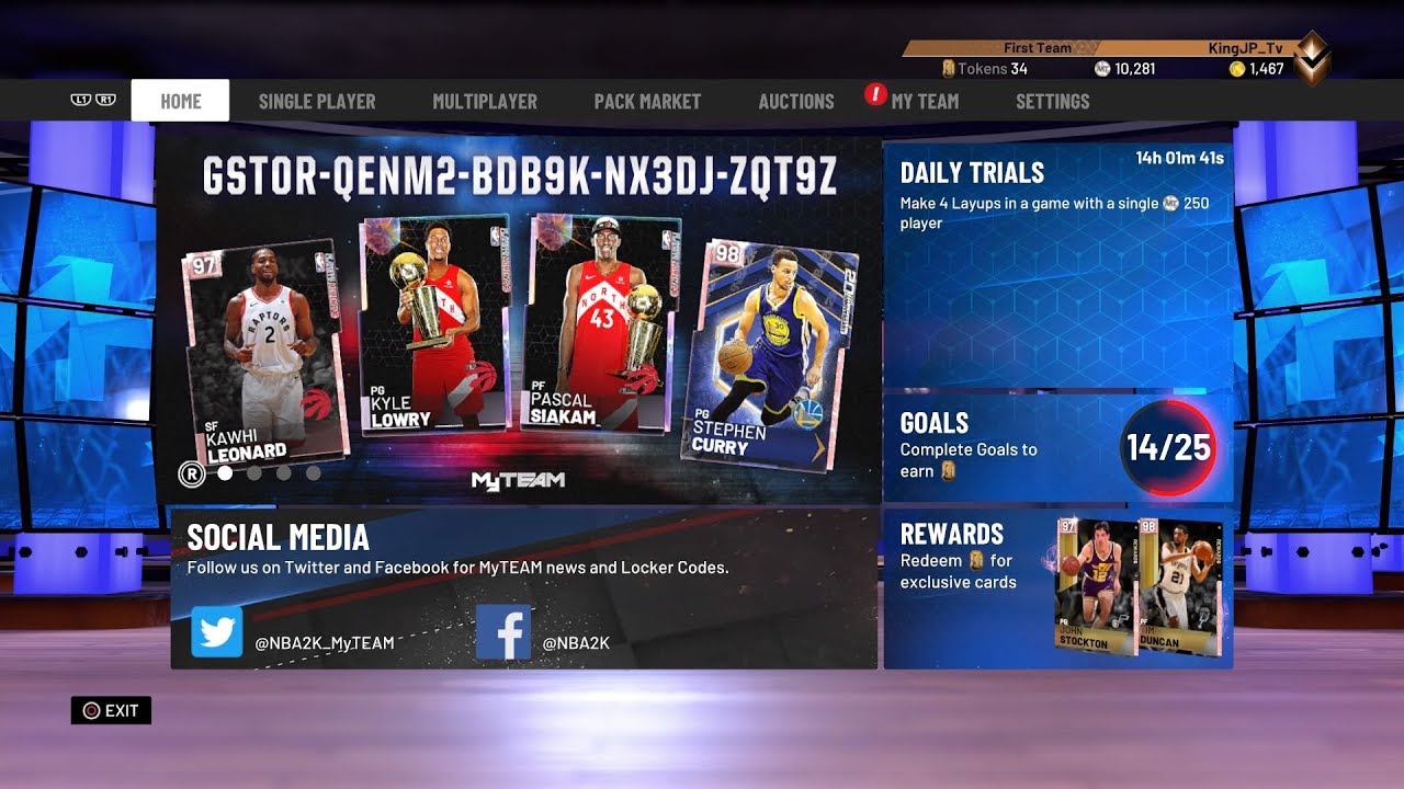 NBA 2K19 MYTEAM NEW LOCKER CODE ALERT!!! GUARANTEED GALAXY OPAL PINK ...