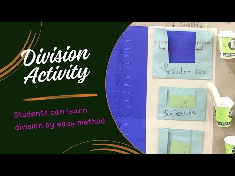 Division activity TLM- easy method to learn division for kids - YouTube