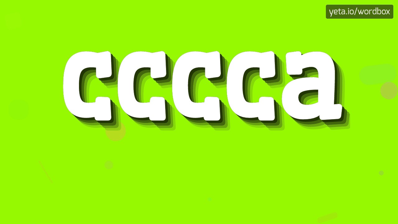 CCCCA - HOW TO PRONOUNCE IT!? - YouTube