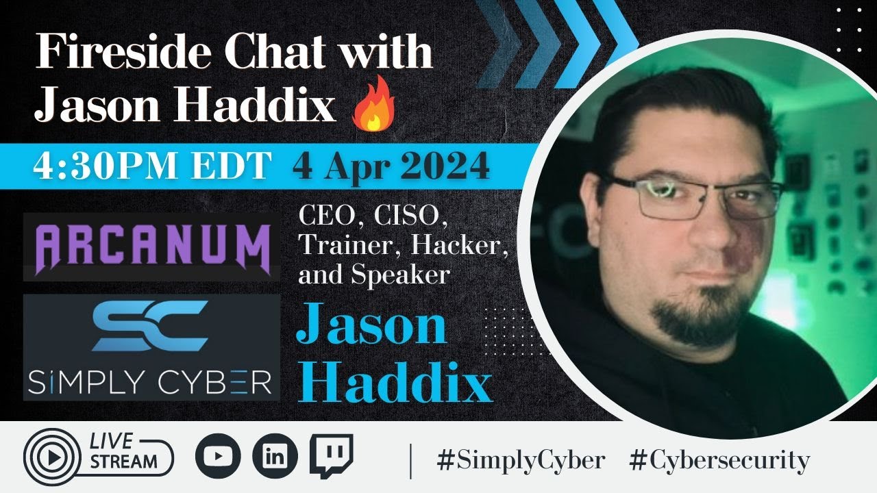 Fireside Chat with Jason Haddix 🔥 #hacker - YouTube