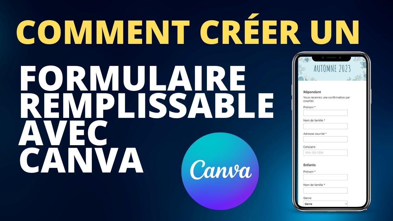 Comment créer un formulaire remplissable avec Canva - YouTube