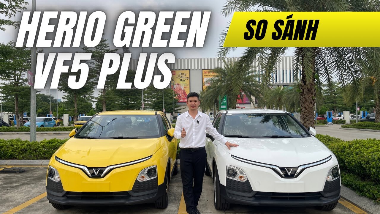 So Sánh VinFast VF5 Plus Và Herio Green - YouTube