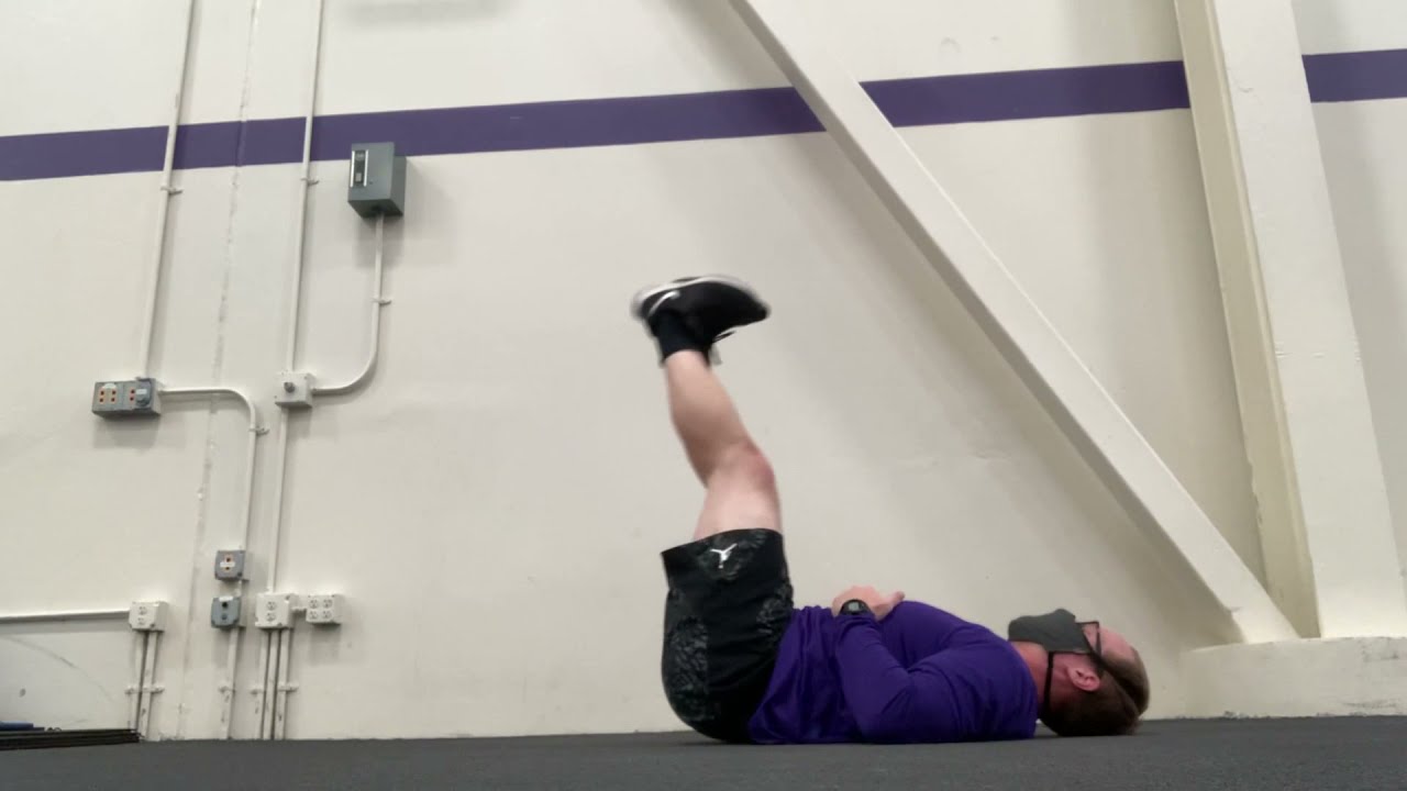 Diagonal Leg Raise - YouTube