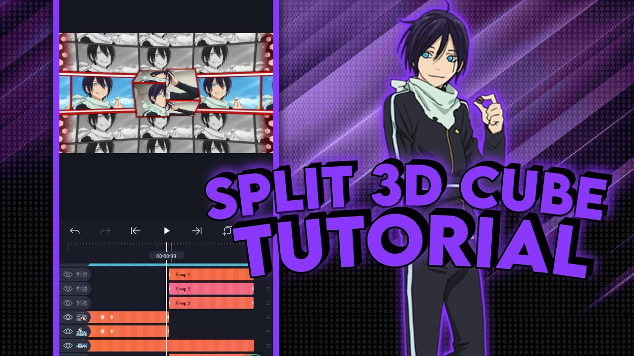 Tutorial Split 3D Cube - Alight Motion - YouTube