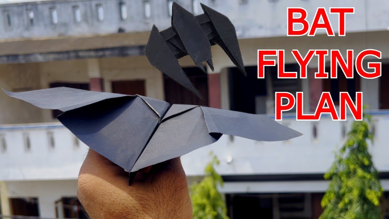 How to make paper Batman Plane | Flying Paper Plan Like Bat | Paper ...
