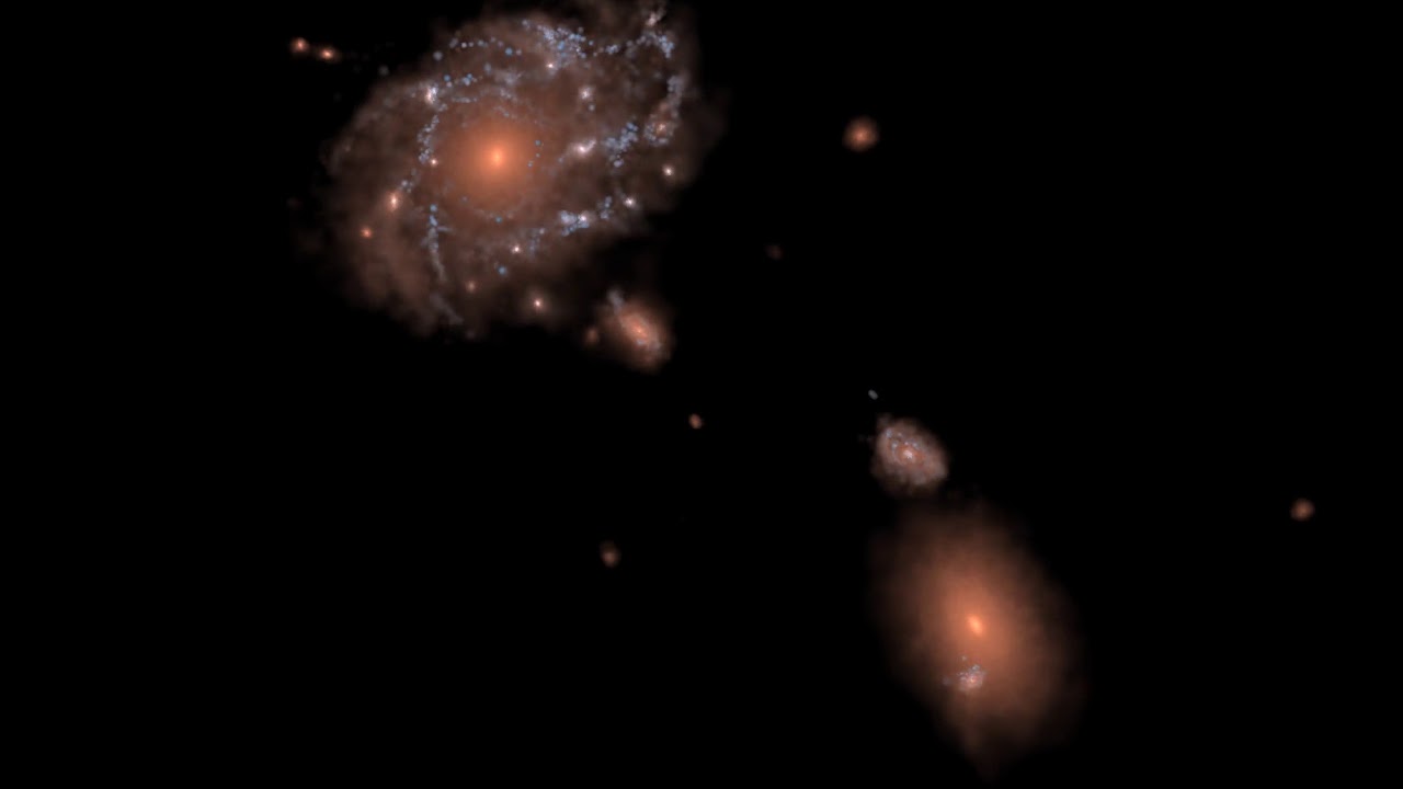 IllustrisTNG: "late-type" star-forming galaxy - YouTube