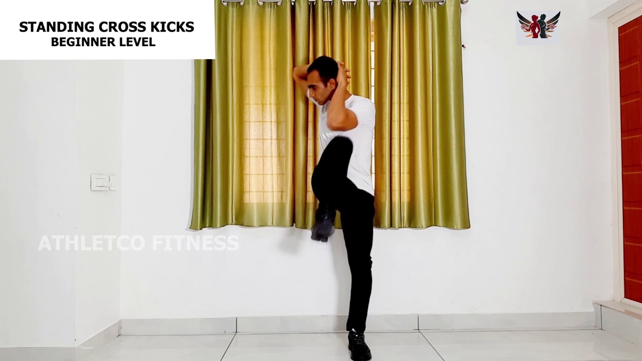 STANDING CROSS KICKS ( BEGINNER LEVEL ) - YouTube